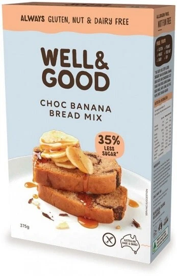 WELL & GOOD Choc Banana Swirl Bread Mix 375g $6.85 - PicClick AU