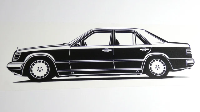 MERCEDES W124 STICKER Mercedes W124 Aufkleber links und rechts schwarz ...