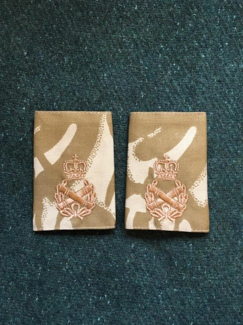 GENUINE BRITISH ARMY Desert DPM Field Marshall Officers Rank Slides ...