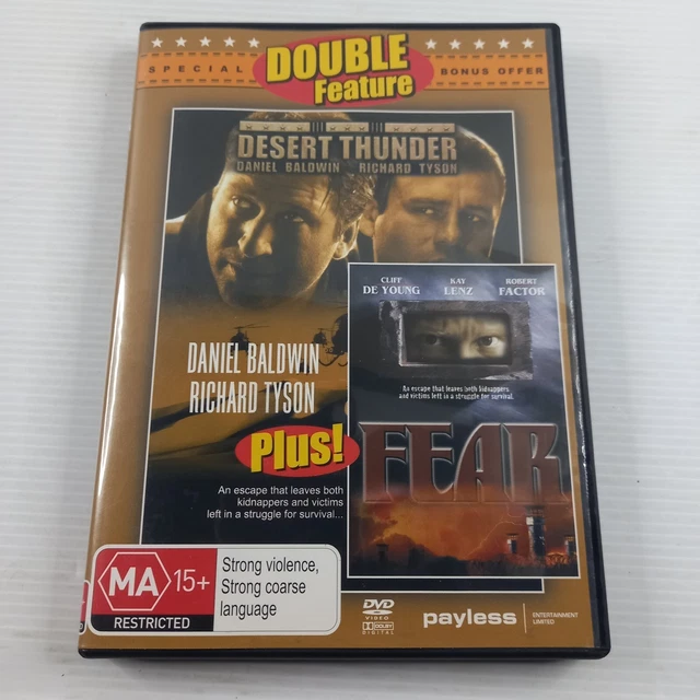 DESERT THUNDER/ FEAR Double Feature DVD ALL REGION Daniel Baldwin Rated ...