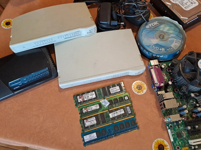 LOTTO ELETTRONICA/PC SWITCH ram schede madre modem CD windows hard disk ...