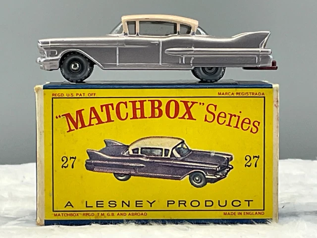 MATCHBOX NO.27C CADILLAC Sixty Special 1960 n,Mint,D2 Box all Original ...