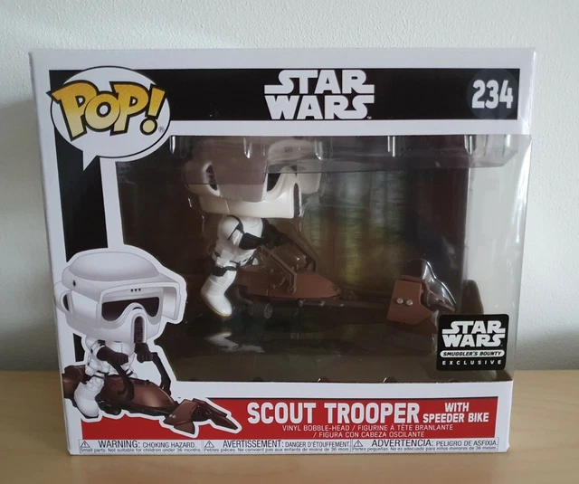 STAR WARS FUNKO Pop - Scout Trooper with Speeder Bike 234 Smugglers ...