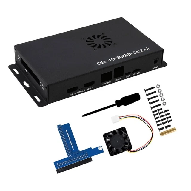 FOR RPI COMPUTE Module 4 IO Board Metal Case With Cooling Fan 40PIN ...