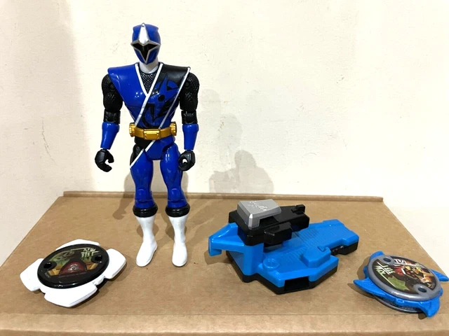 POWER RANGERS NINJA Steel Blue 5.5" Action Figure, Star Shooter + 2 x ...