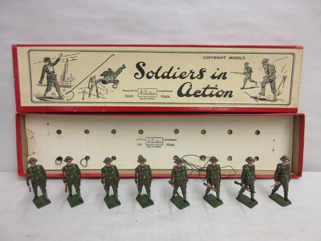 BRITAINS TOY SOLDIERS #195 British Infantry Soldiers in Action with ...
