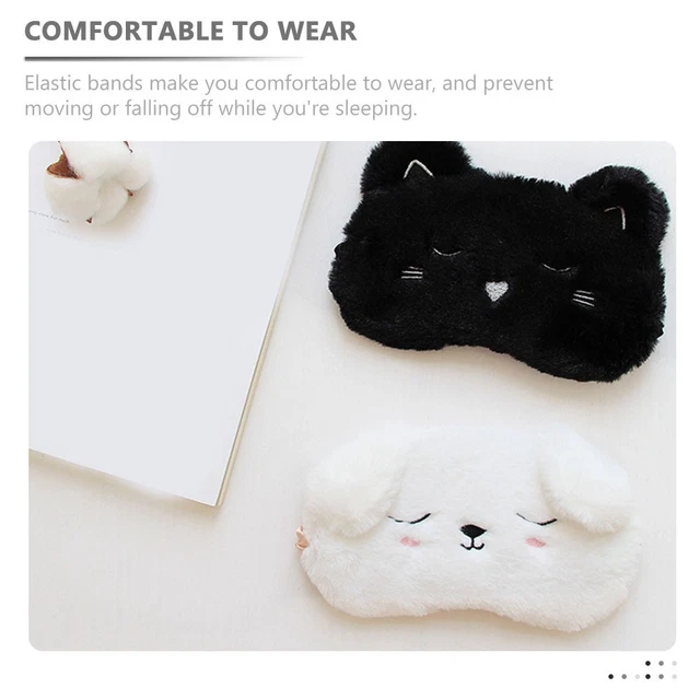 2 PCS ADORABLE Eye Masks Cartoon Sleep Animal Pattern Light-blocking ...