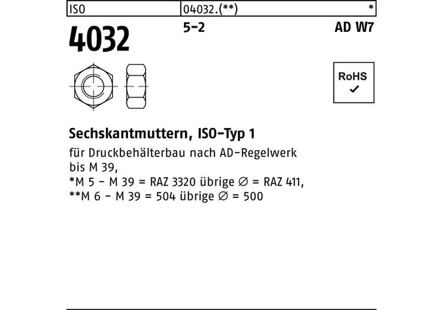 BUFAB ISO 4032 EUR 79,88 - PicClick FR