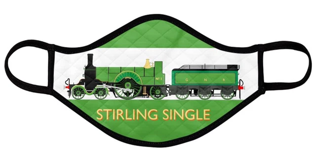 STIRLING SINGLE GNR Steam Locomotive Steam Train Reusable Cotton Face ...
