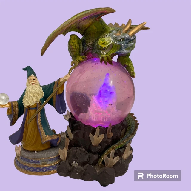 CLASSIC TREASURES WIZARD And Dragon Magic Globe Plays Dragon Sounds £27 ...