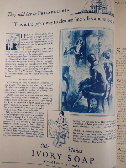 PROCTER GAMBLE 1926 Original Ivory Soap Ad Rare VHTF Flapper Art ...