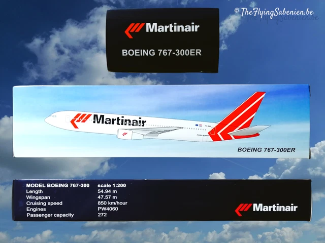 MARTINAIR SCALE 1-200 model Boeing B767-300ER #1 PH-MAH Flugzeug ...