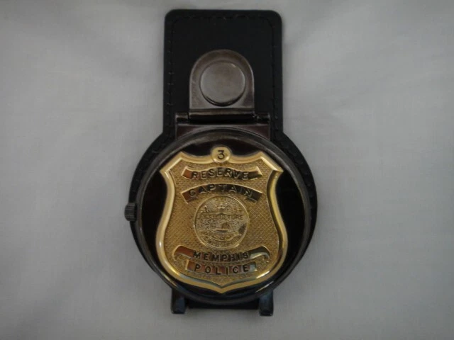 RARE ELVIS PRESLEY Bellagio Replica Memphis Police Badge Holster Watch ...