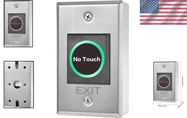 INFRARED SENSOR EXIT Button Touch-Free Switch LED Indicator for Door ...