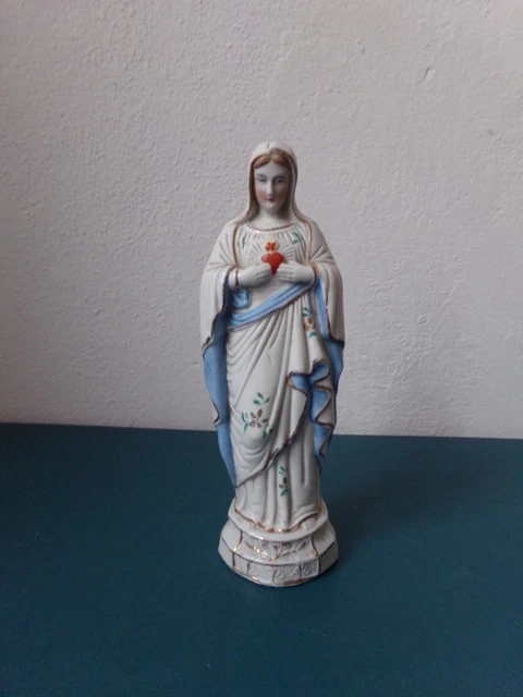 ALTE PORZELLAN FIGUR Herz Maria Carl Scheidig Gräfenthal ? Hausaltar ...