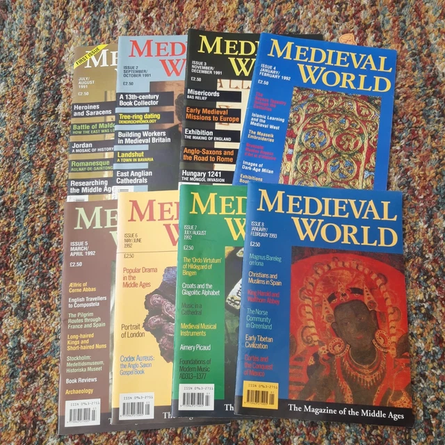8 MEDIEVAL WORLD Issues 1-8 Set Bundle The Magazine of the Middle Ages ...