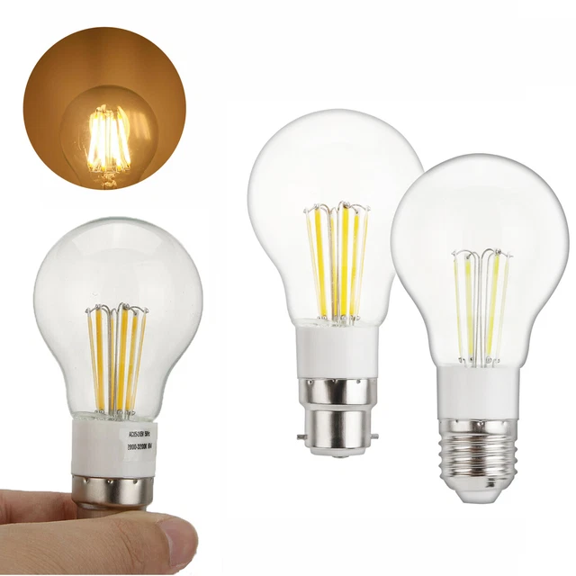 VINTAGE LED EDISON Ampoule E27 B22 3W 4W 6W Rétro Maison Feux Lampe 12V 220V Vif EUR 5,92 ...