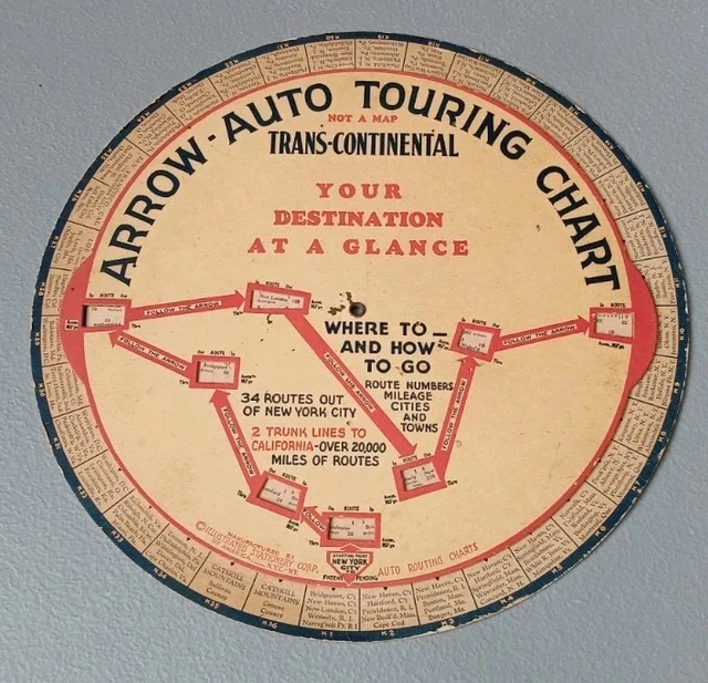 ARROW AUTO TOURING Chart - Extremely Rare - World's Fair £223.55 ...