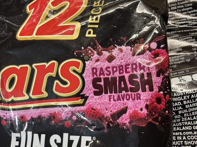2 X MARS Raspberry Smash Fun Size Bar Chocolate Share Packs AUSTRALIA ...