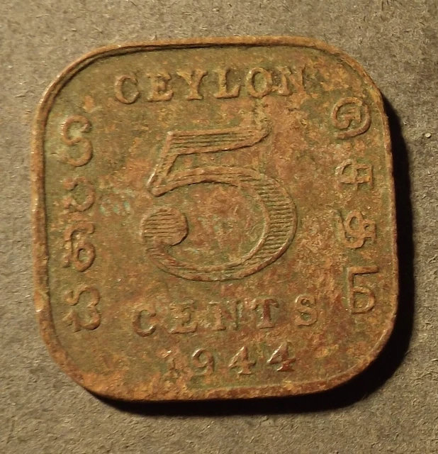 CEYLON 5 CENT Square Coin Dated 1944 Grubby EUR 1 51 PicClick IT ceylon-5-cent-square-coin-dated-1944-grubby-eur-1-51-picclick-it