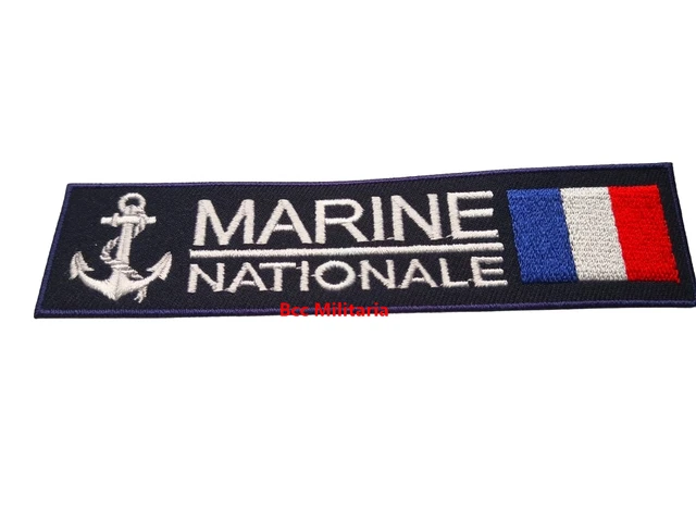 PATCH BRODÉ MARINE Nationale Largeur 14 cm Hauteur 3.5 cm 📌4a. EUR 7,50 - PicClick FR