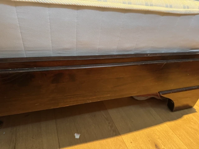 FRENCH SOLID HARDWOOD 4’6” MAHOGANY STAINED SLEIGH BED - John Lewis £ ...