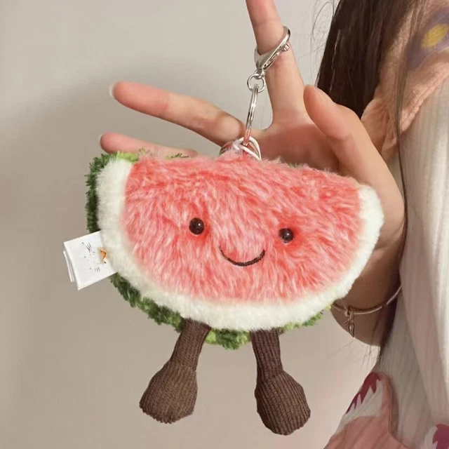JELLYCAT AMUSEABLE WATERMELON Bag Charm Keyring 3.5 Inch Fruit Slice ...