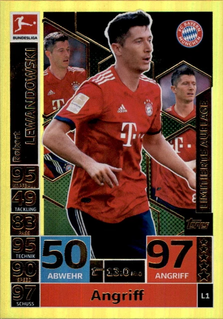 TOPPS MATCH ATTAX 18/19 - L01 - Robert Lewandowski - Limitierte Karten ...