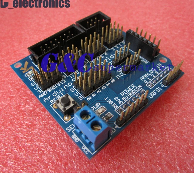 Arduino Uno Mega Duemilanove Capteur Bouclier V5 Module Analogique Numérique Moteur M42 Eur 2 99