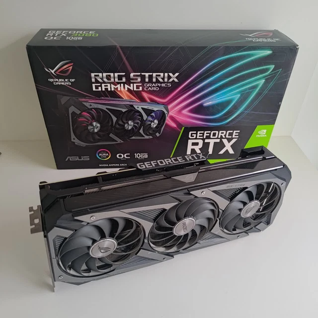ASUS ROG STRIX GeForce RTX 3080 OC 10 Go GB GDDR6X Carte Graphique EUR ...