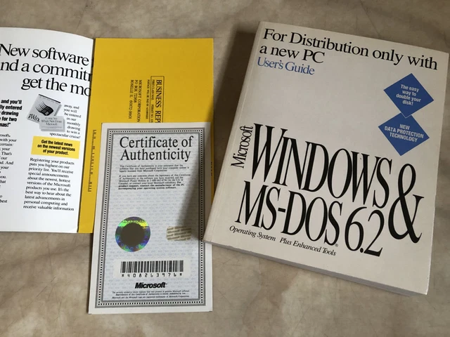 VINTAGE MICROSOFT WINDOWS and MS-DOS 6.2 Users Guide £10.85 - PicClick UK