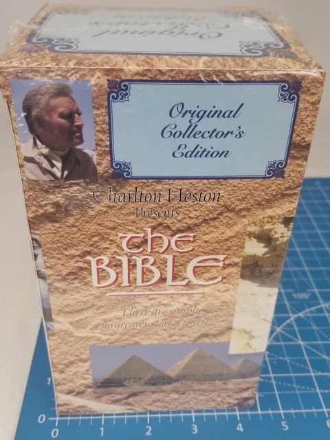 NEW SEALED CHARLTON Heston Presents the Bible 1993 4-Tape Set VHS ...