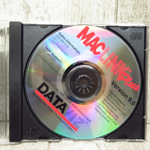 VINTAGE DATAVIZ MACLINK Plus Version 9.0 CD Rom Software $15.00 - PicClick