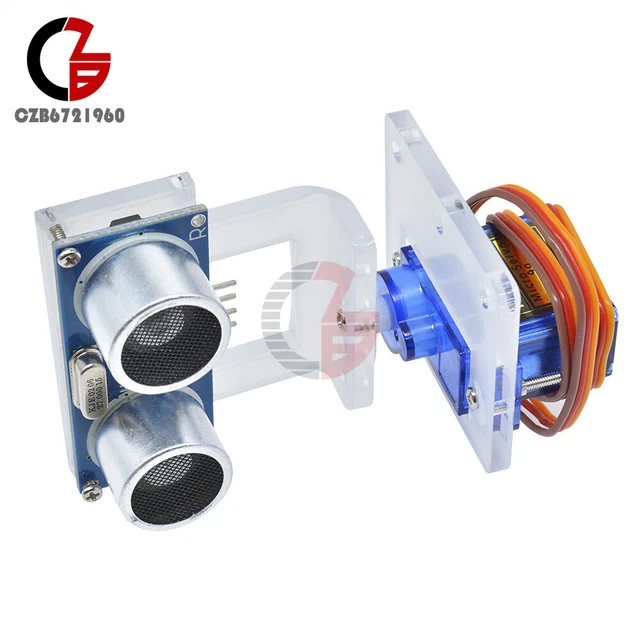 HC-SR04 SG90 SERVO Ultrasonic Ranging Module & Car Mounting Bracket Kit ...
