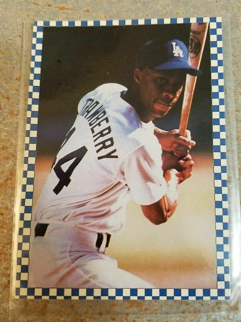 DARRYL STRAWBERRY LOS Angeles Dodgers Checkboard Border RARE Oddball ...