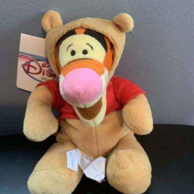 DISNEY STORE TIGGER Dressed As Winnie the Pooh 8" Plush Mini Bean Bag ...