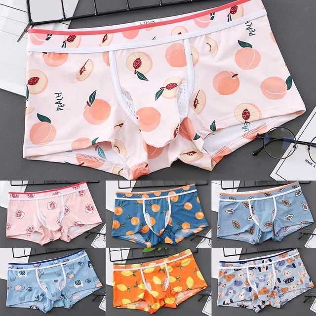 MIDRISE UNDERWEAR BOXER Briefs for Men with Bulge Pouch and Printing ...