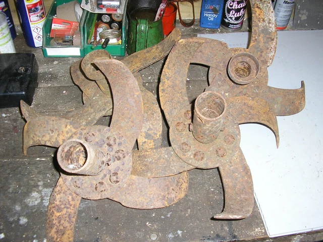 FULL SET WOLSELEY Merrytiller rotovator digging tines. Merry Tiller ...