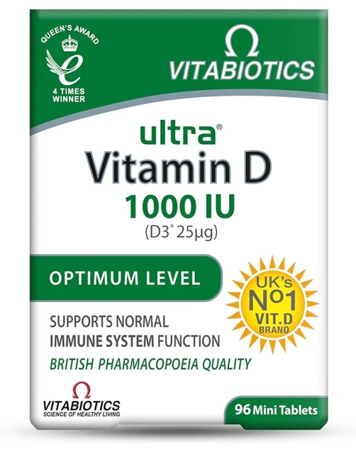 VITABIOTICS ULTRA VITAMIN D Supplement 1000iu, 96 Tablets £8.77 ...