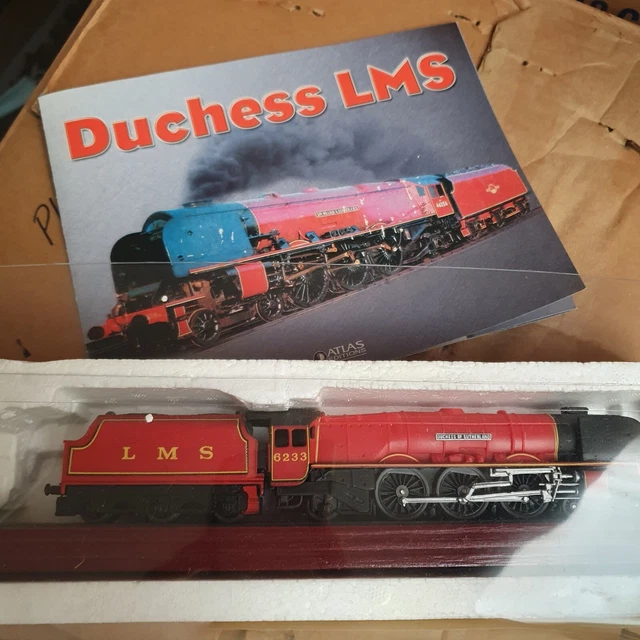 ATLAS EDITIONS Duchess LMS Static Locomotive Train Model on Plinth £5. ...