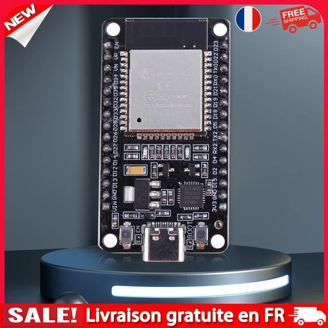 FR CARTE DE développement ESP32, Module sans fil compatible WiFi ...