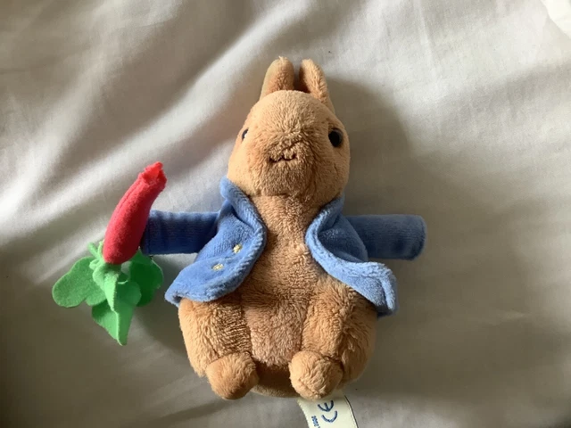 PETER RABBIT W/CARROT Plush Beanie 6" Toy Stuffed Animal Frederick ...