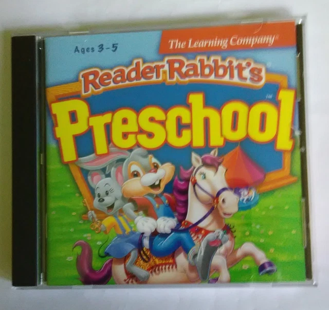 READER RABBIT'S PRESCHOOL Cd-Rom The Learning Company Ages 3-5 Tested ...