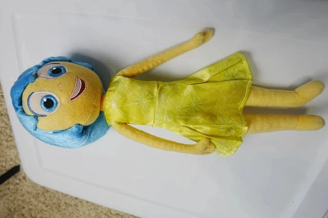 DISNEY PIXAR STORE Inside Out Movie Joy Stuffed Cuddle Plush Figure ...