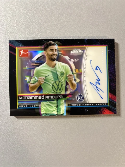 TOPPS BUNDESLIGA CHROME 2024-25 VfL Wolfsburg Mohammed Amoura Auto ...