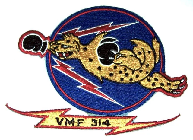 RARE ORIGINAL CUT-EDGE Korean War Usmc Vmf-314 Squadron Pocket Patch! £ ...