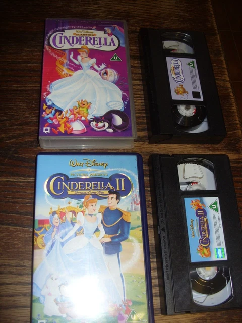 VHS PAL TAPES x 2 Walt Disney Classics - Cinderella + Cinderella II £8. ...