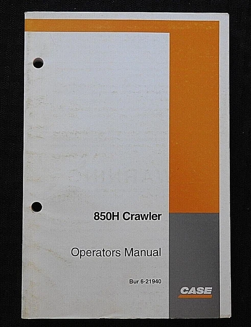 MANUEL D'UTILISATION DU Tracteur Crawler Dozer ORIGINAL CASE 850H Très ...