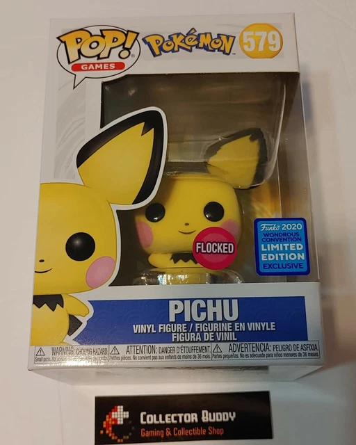 FUNKO POP! GAMES 579 Pokemon Pichu Flocked Pop Limited Exclusive 2020 ...