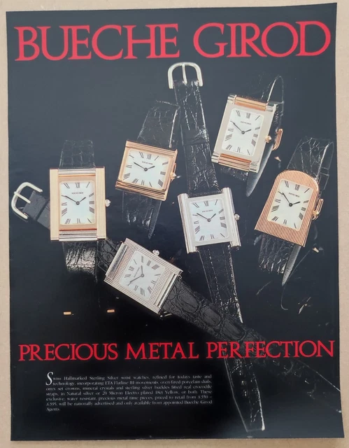 BUECHE GIROD WATCHES Original UK Press Advert 1989 £5.91 - PicClick UK